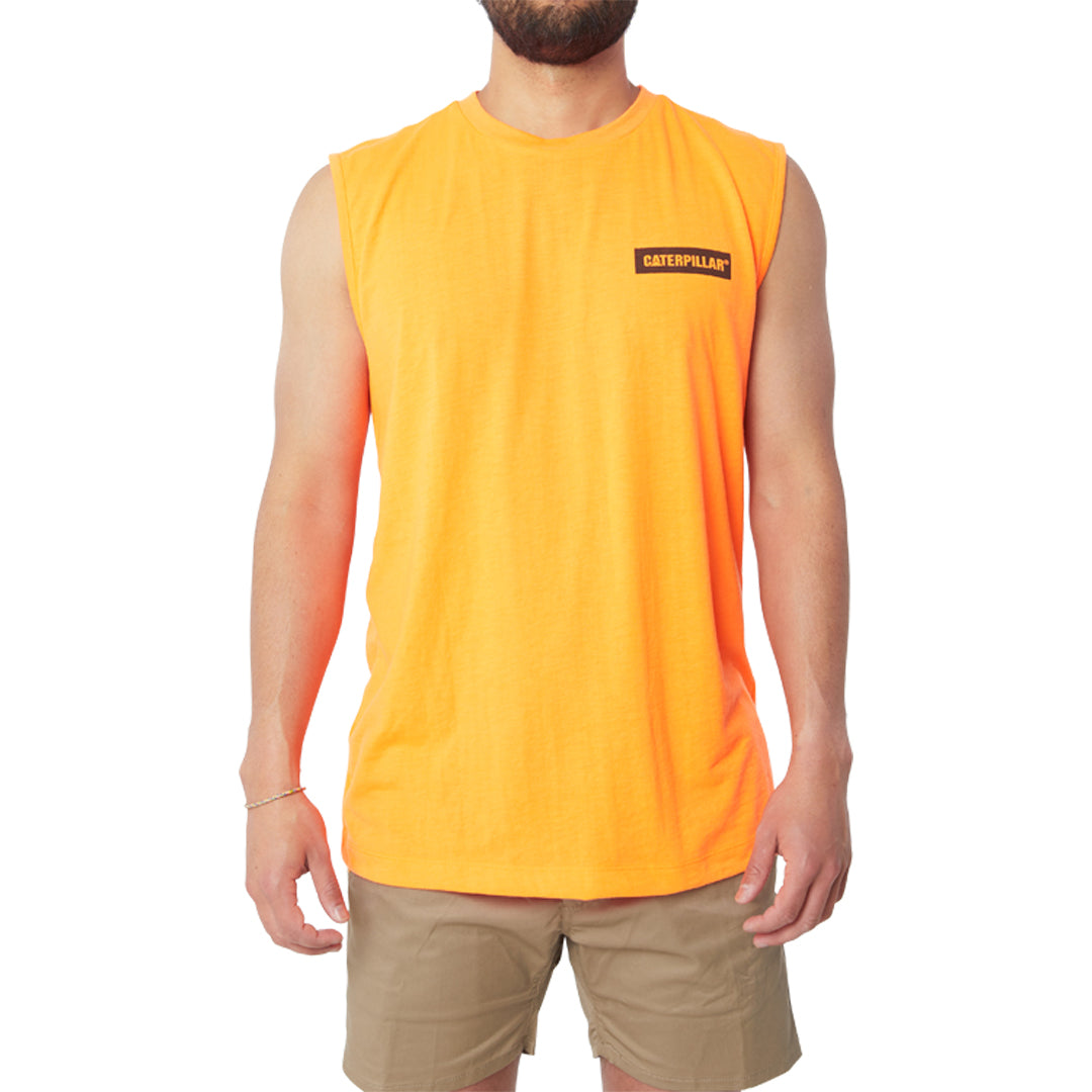 CAT Icon Hi Vis Muscle Tee Singlet, 1510493 – Safety Wear