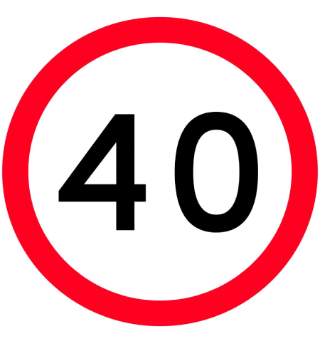 Multi Message Road Sign 600x600 - 40km Speed Limit – Safety Wear