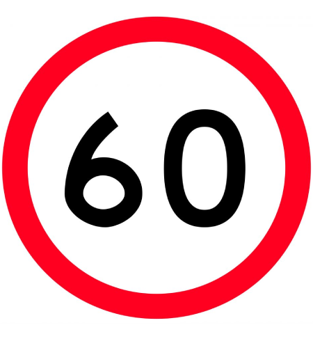 MULTI MESSAGE ROAD SIGN 600 x 600 - 60km SPEED LIMIT – Safety Wear