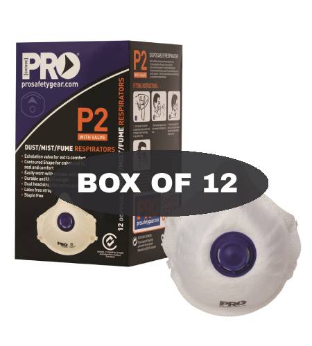 PRO P2+VALVE DUST MASK BOX/12 PC321 – Safety Wear